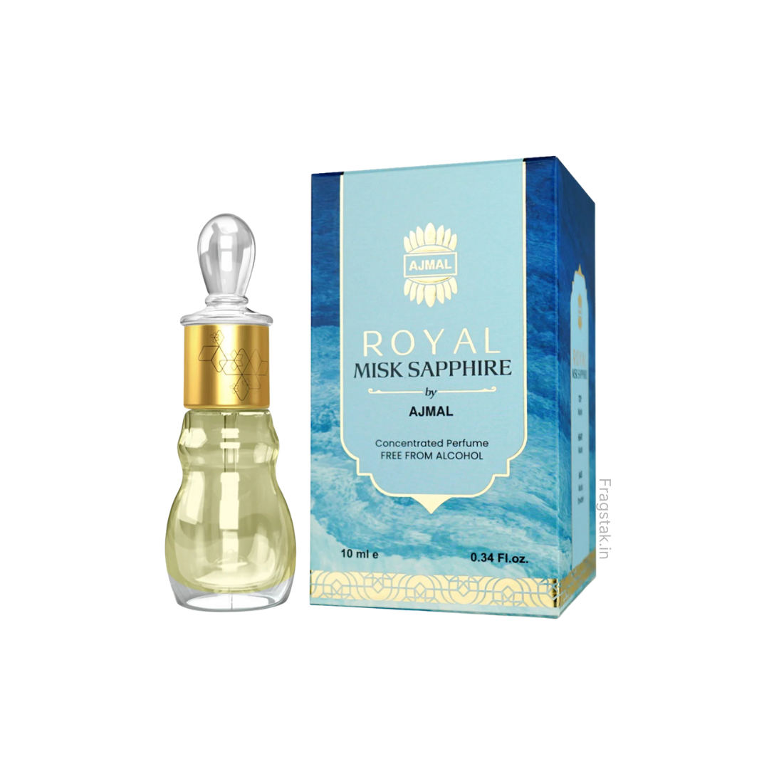 Ajmal Royal Misk Sapphire Attar 10ml Alcohol Free - Fragstalk